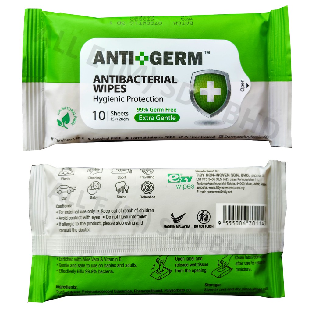 [READY STOCK] Antigerm Antibacterial Wipes Hygienic Protection ANTI ...