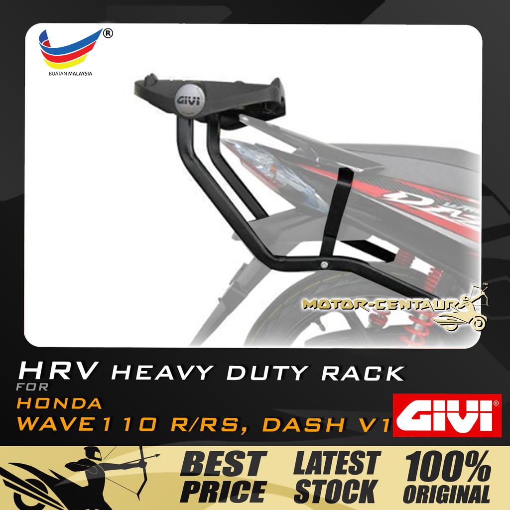 MONORACK J GIVI HEAVY DUTY RACK HRV HONDA WAVE DASH 110 V1, WAVE 110 R ...