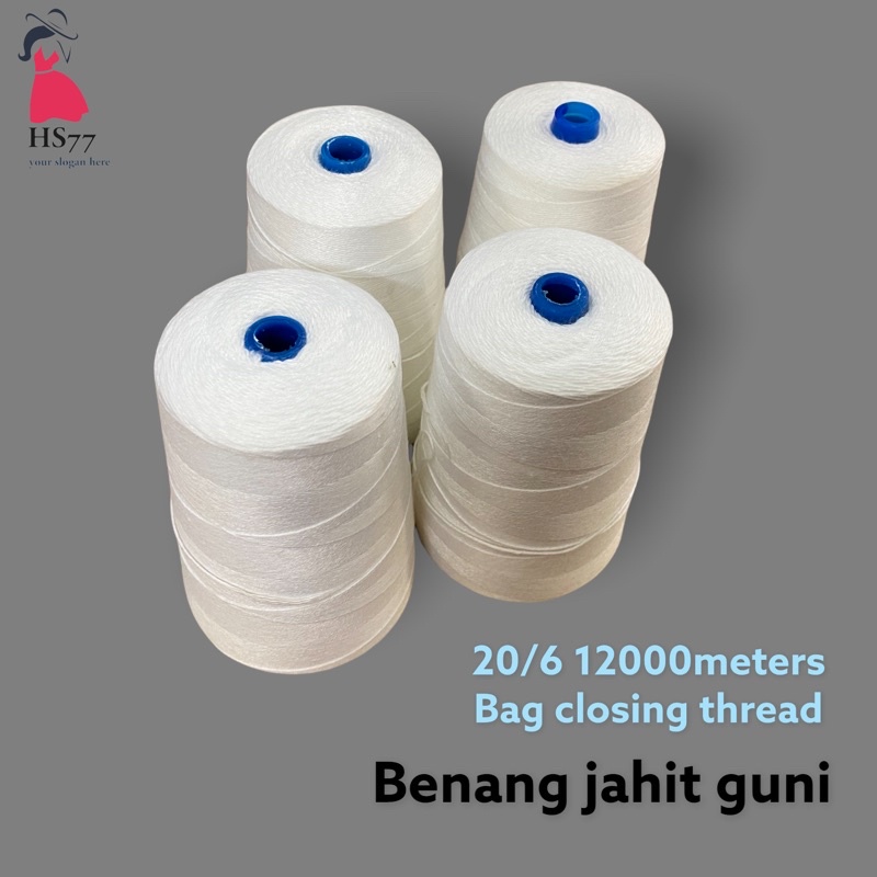 Benang jahit guni / benang guni / 20/6 12000mtrs closing thread ...