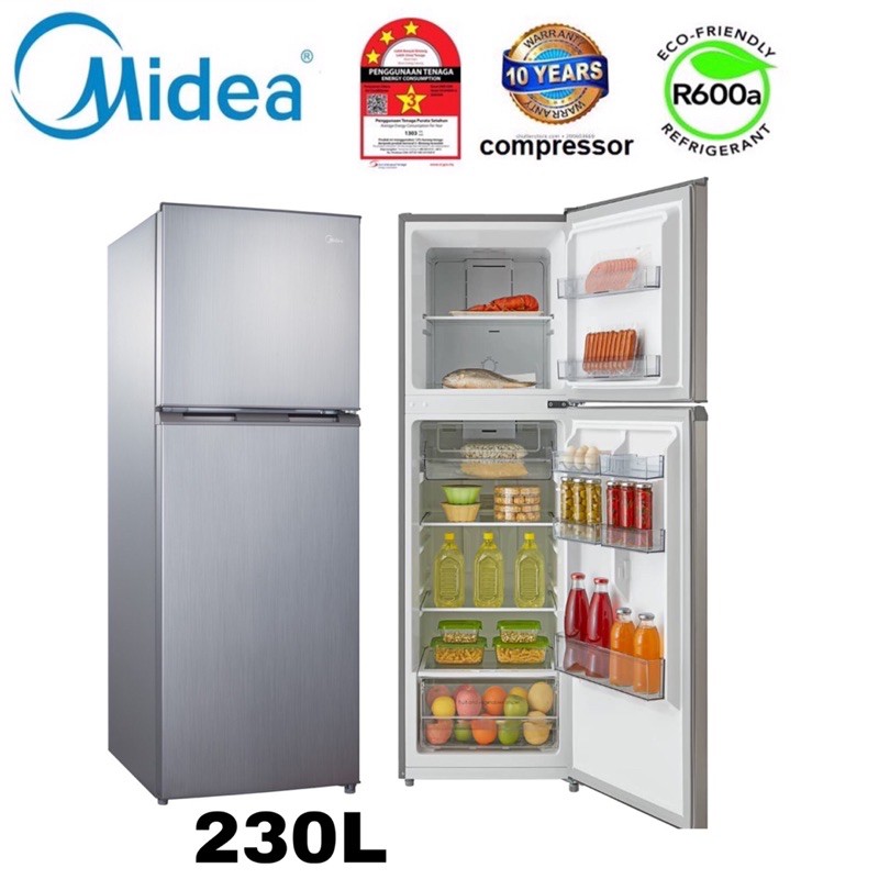Midea MD-232V 230L 2 Door Fridge (Own Shop Lorry Delivery: No Dented or ...