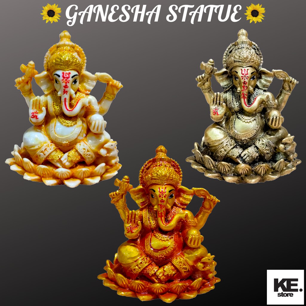 Lord Ganesha Statue/Good Luck God/Car Dashboard/Home/Office/Decor ...