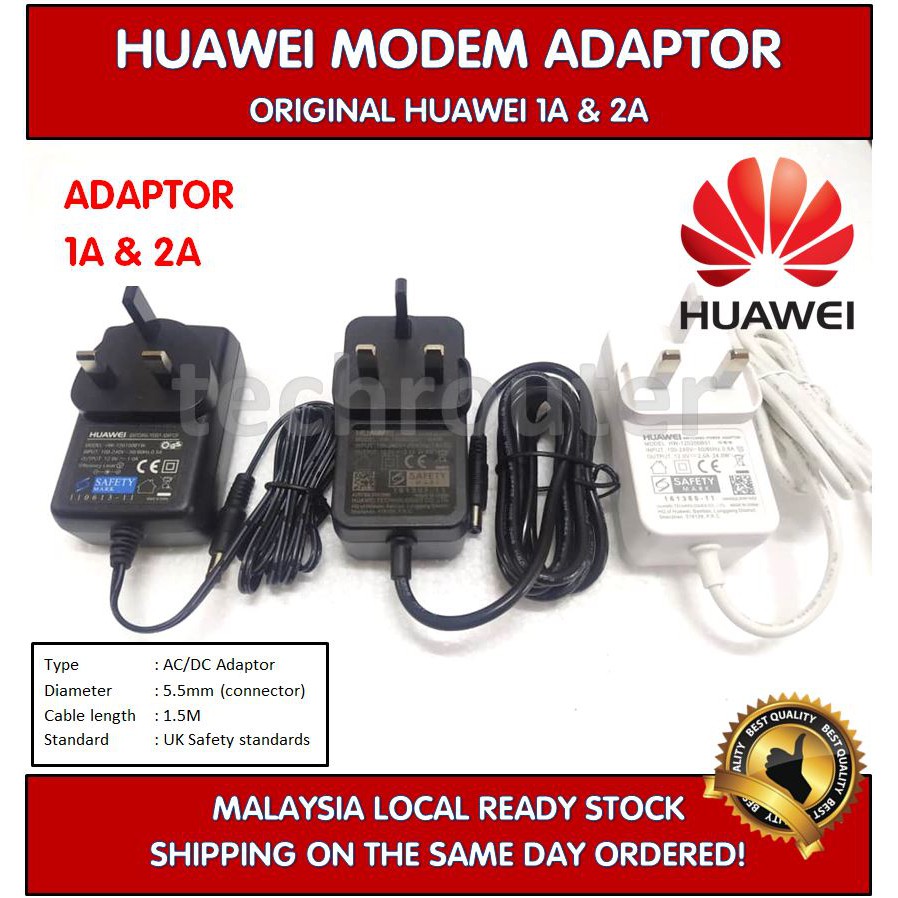 1A 2A AC TO DC Original Huawei Power Adaptor / Adapter (Malaysia ...