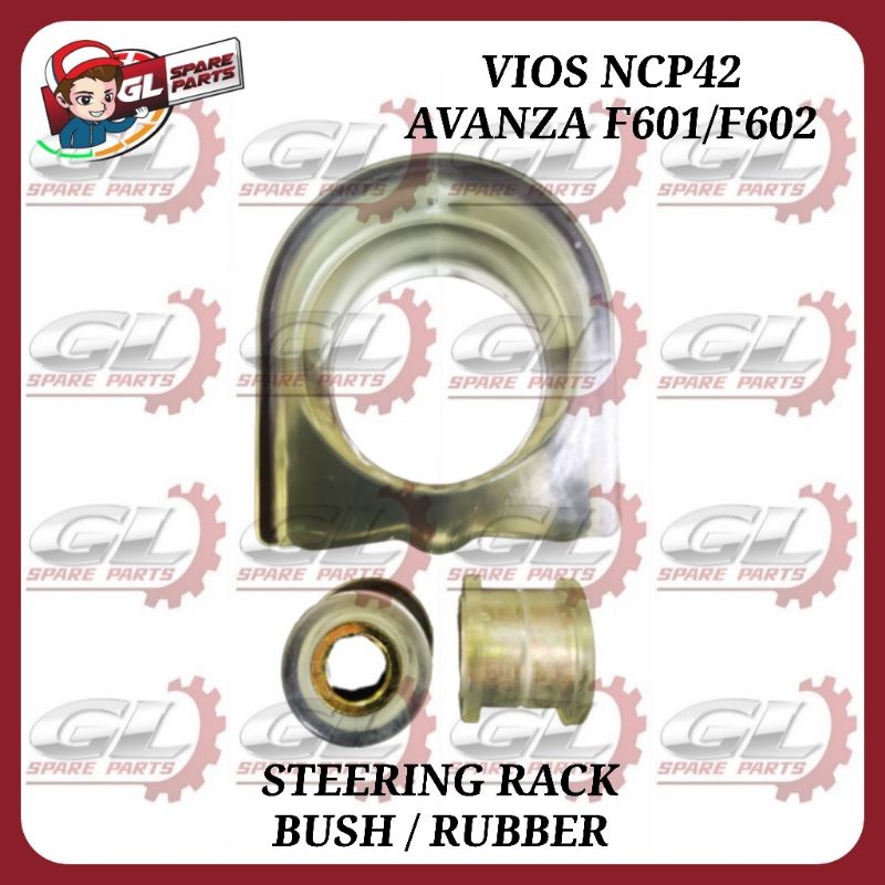 STEERING RACK BUSH RUBBER TOYOTA VIOS NCP42 AVANZA OLD F601 F602 (1SET ...