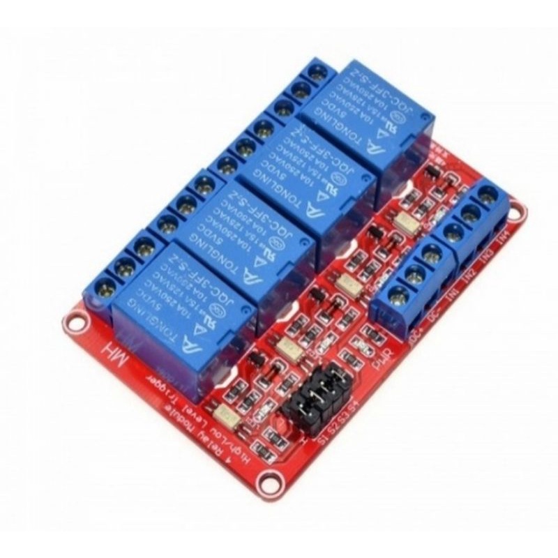 4 channel 5volt relay With Optocoupler Module Red Board Version ...