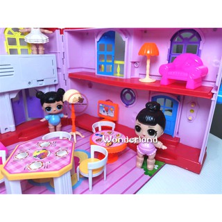 Little surprise doll Dream house 4 in 1 set Rumah LOL Rumah Mainan Doll ...
