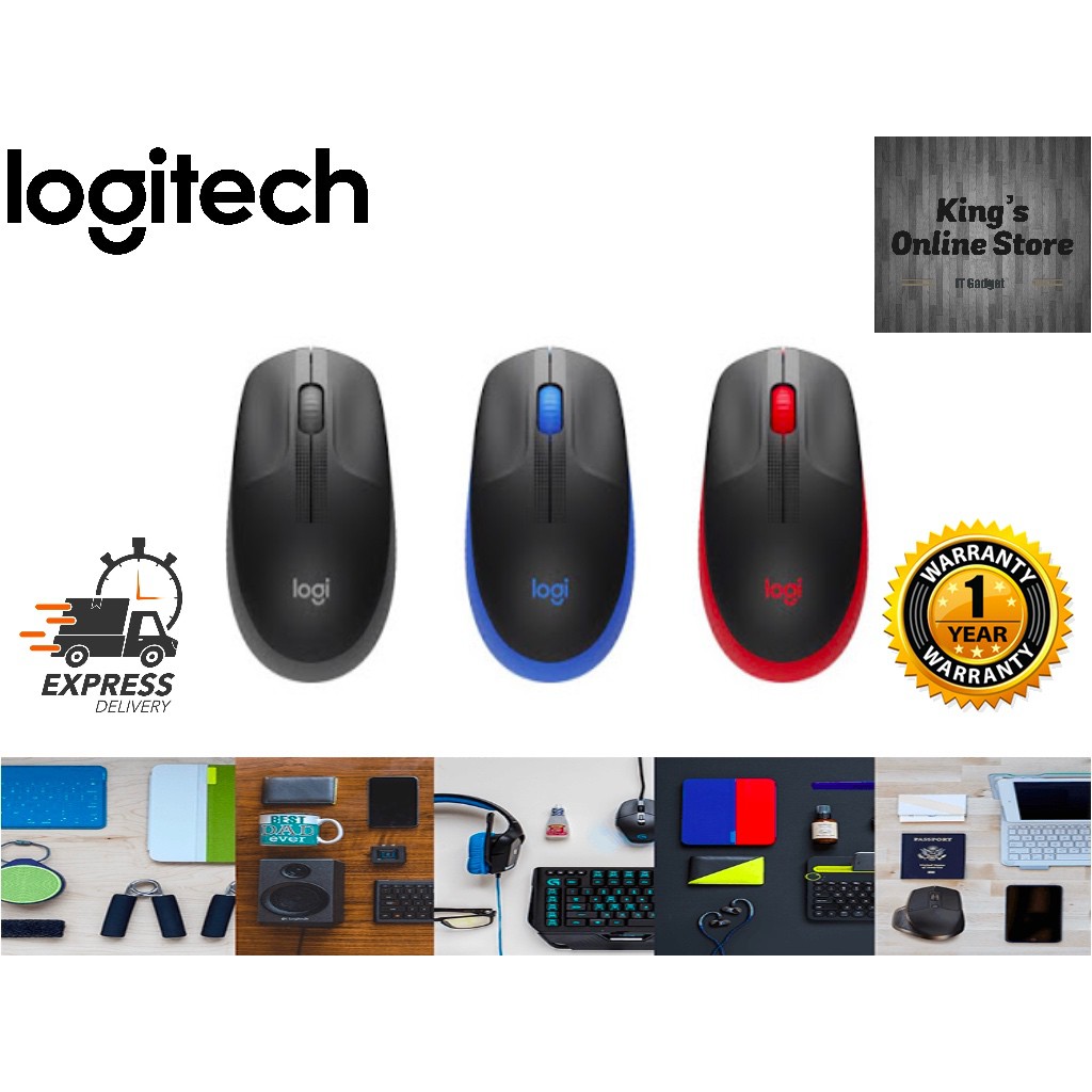 LOGITECH M190 FULL SIZE PLUG & PLAY WIRELESS MOUSE | Shopee Malaysia