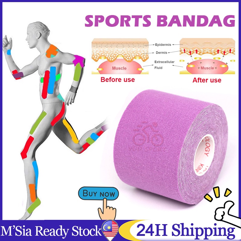 Kinesiology Tape Sport Elastic Tape Physio Strapping Muscle Tape Pain ...