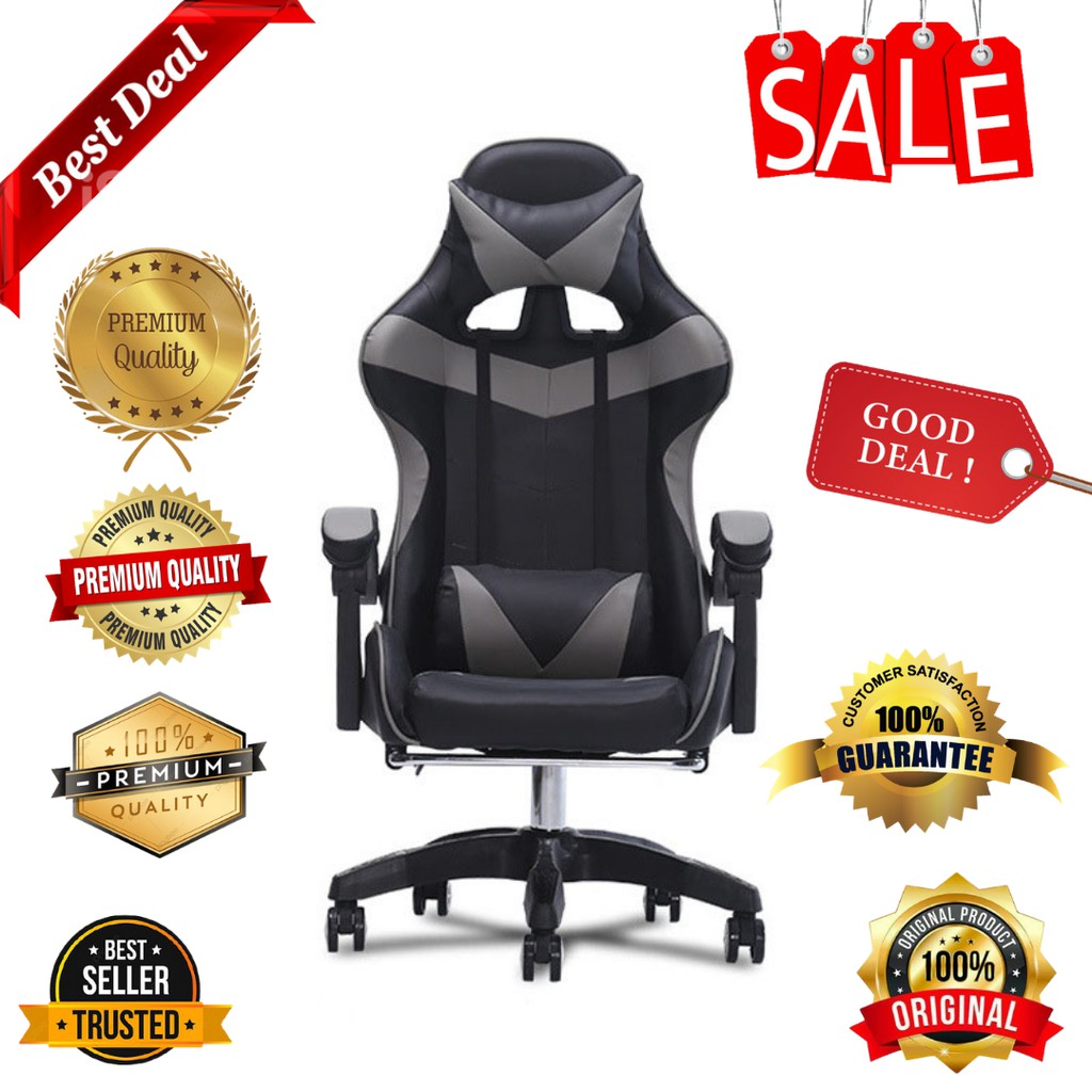 🔥READY STOCK🔥 Ergonomics Gaming chair Adjustable backrest reclining ...