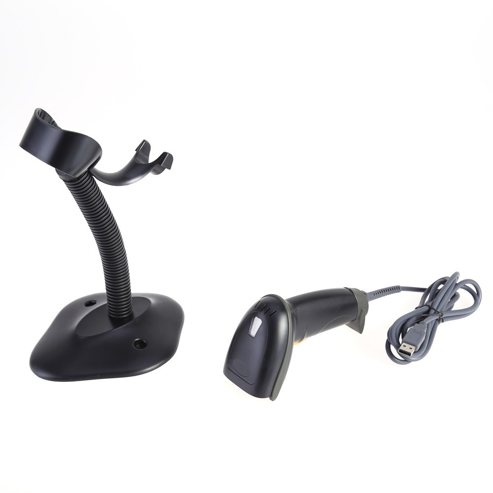 USB Laser Barcode Scanner Automatic Bar Code Scan Reader With Stand ...