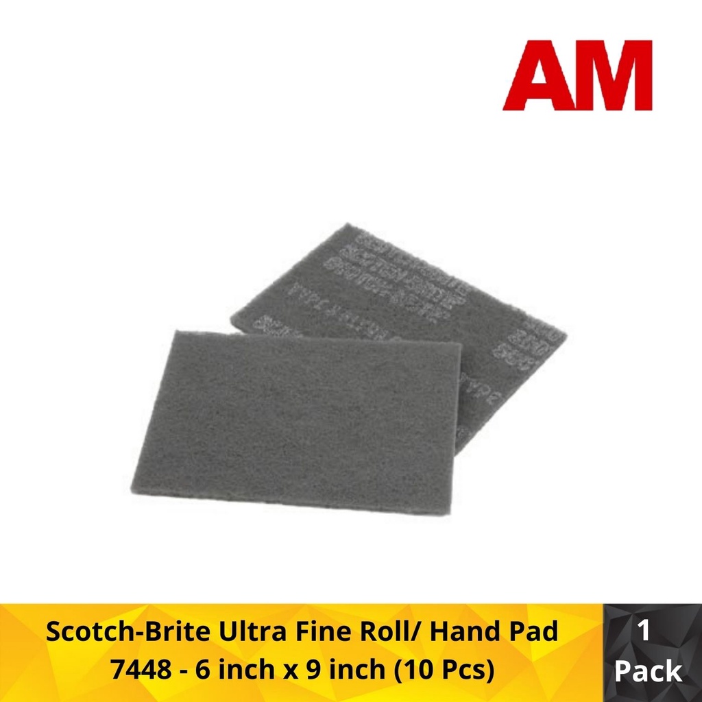 Scotch-Brite Ultra Fine Roll/ Hand Pad 7448 - 6 inch x 9 inch (Pack of ...