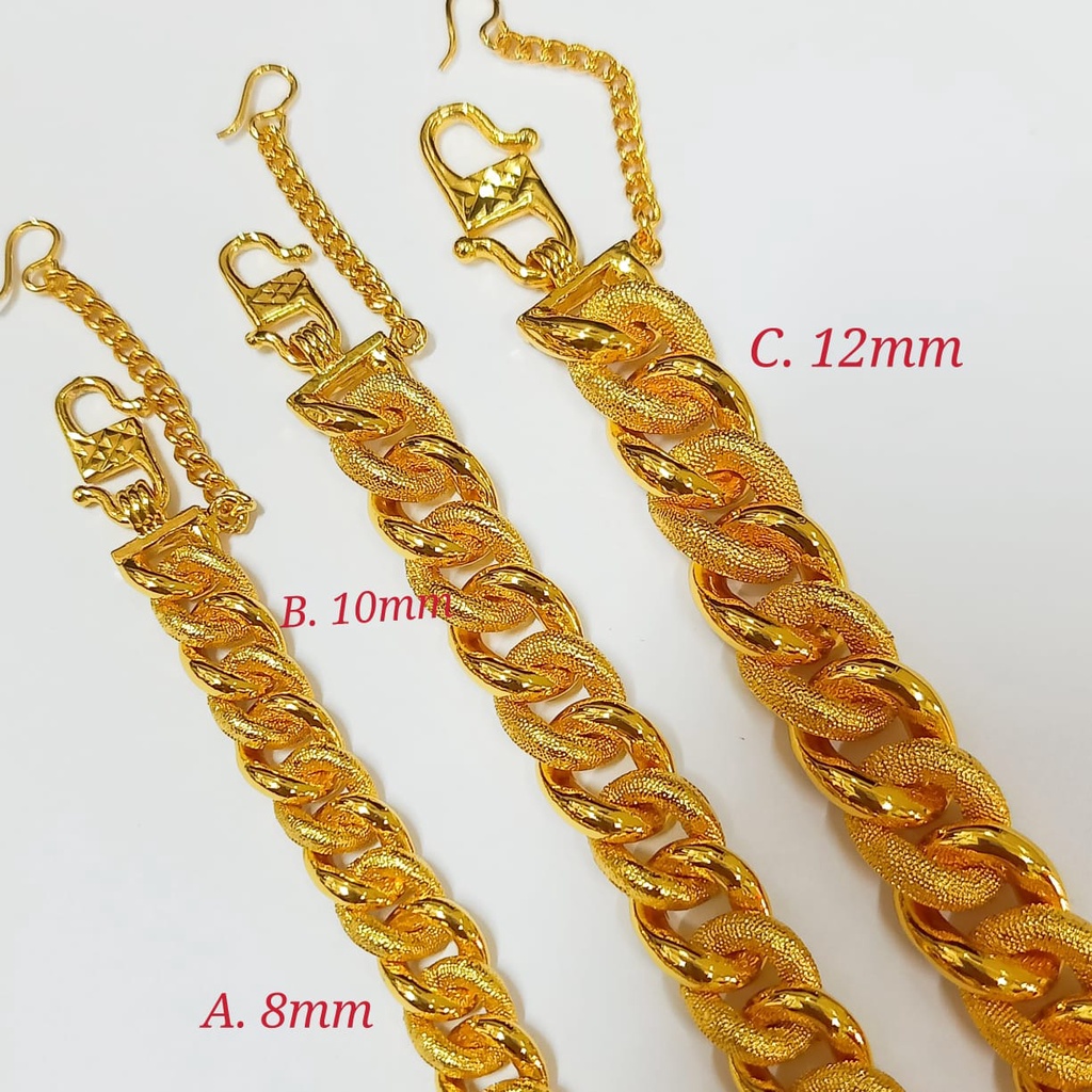 Bracelet Rantai Tangan Emas Korea 24k GOLD PLATED | Shopee Malaysia