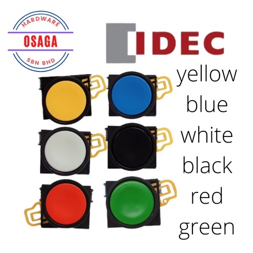 IDEC PUSH BUTTON YW SERIES 6 COLOURS Momentary 1NO 1NC | Shopee Malaysia