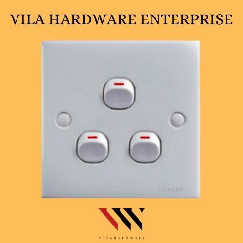 MIND FLUSH TYPE 10AX 250V 1 TO 3 GANG SWITCH / SUIZ LAMPU / SUIZ PLUG ...