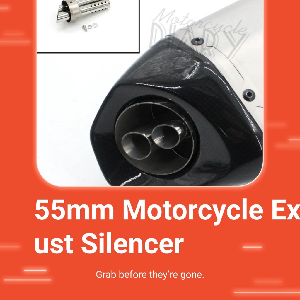 Motorcycle PIPE DB Killer Silencer Noise Sound Eliminator 55mm Exhaust ...