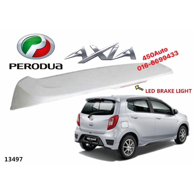 PERODUA AXIA OEM SPOILER + LED ABS | Shopee Malaysia