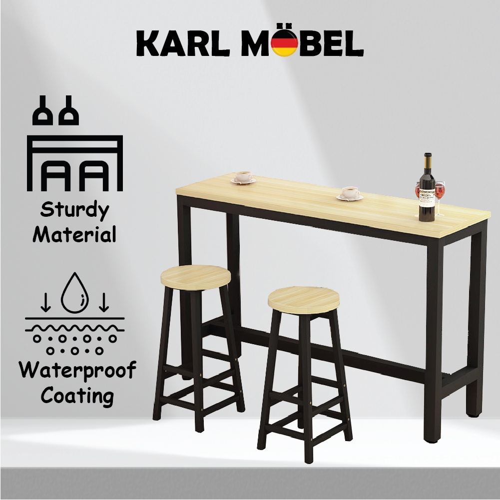 Bar table Set Meja bar set makan Stool High chair Kerusi tinggi Modern ...