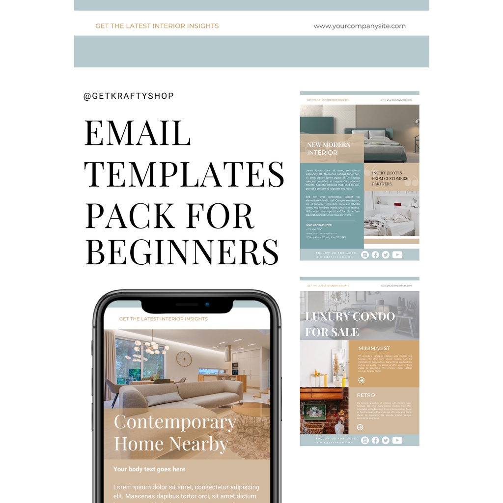 Email Marketing/ Newsletter Templates (MailChimp, Hubspot, Outlook ...