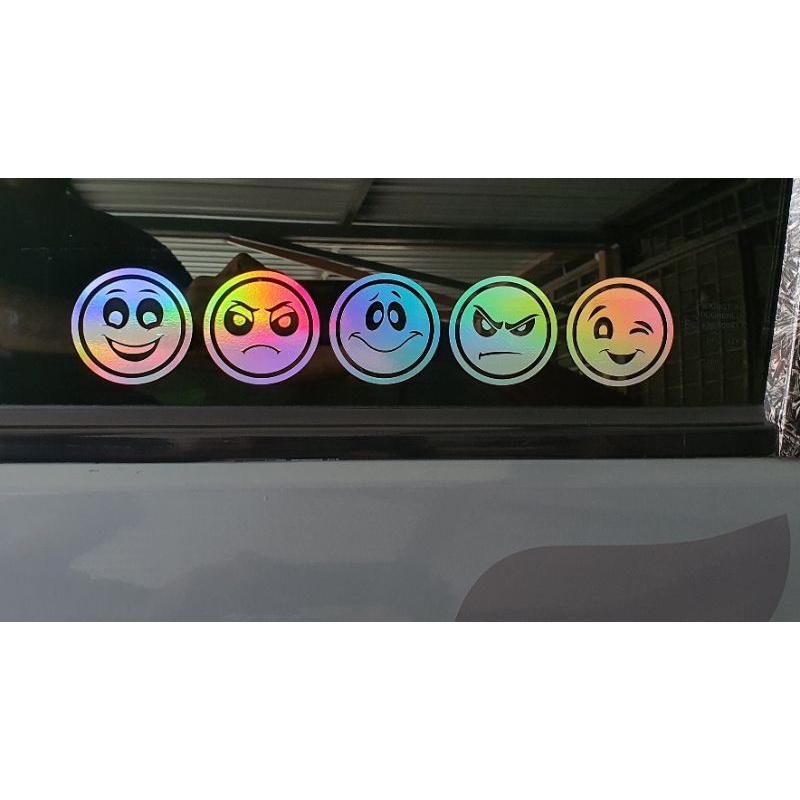 STICKER EMOJI CERMIN SISI ..2KPG Car mirror sticker, mirror sticker ...