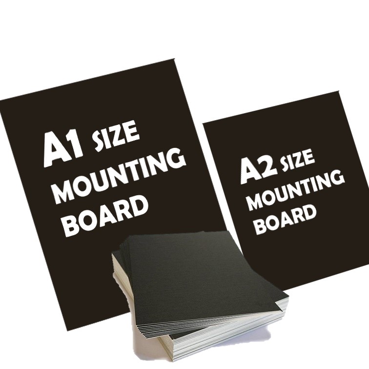 A1 / A2 Black mounting board for poster, DIY, and arts &craft | Shopee ...