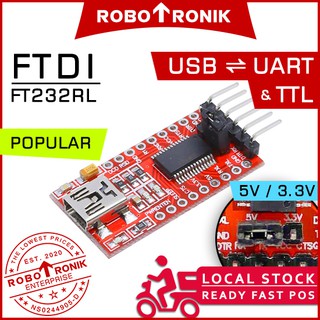 FTDI - USB to TTL Serial, (TX/RX) UART Converter Module FT232RL ...
