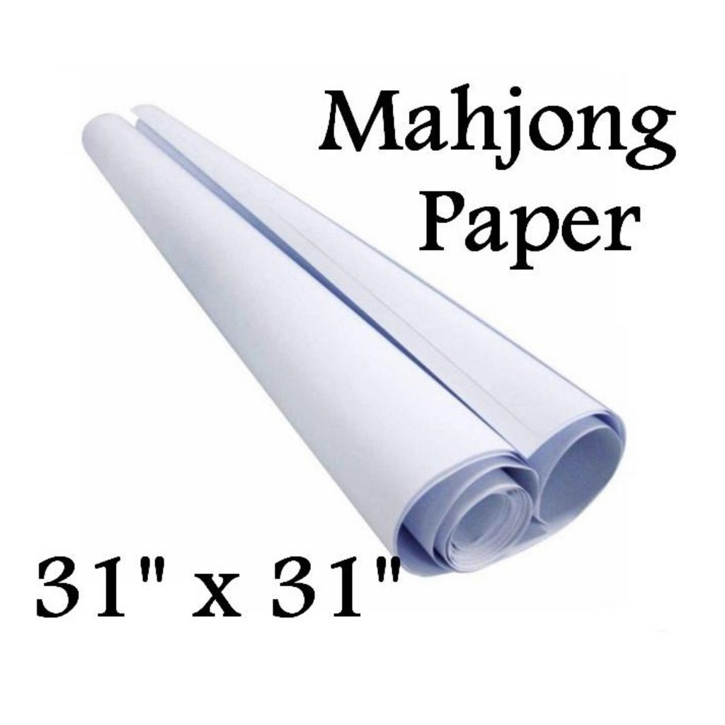 Kertas Kraft Outingwhite Mahjong Paper Kertas Mahjung Putih 31 X 31 50gsm 50pcs