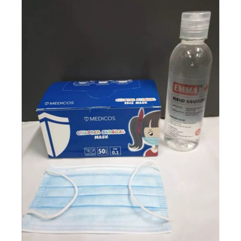 [Ship from Melaka] Medicos / Mplus Child Kids Hijab / Earloop 3ply ...