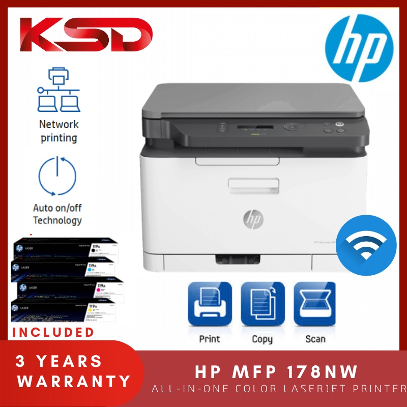 HP Color Laser MFP 178nw / HP MFP 178NW / HP Color Laser MFP178NW Multi Function Printer [ Print ...