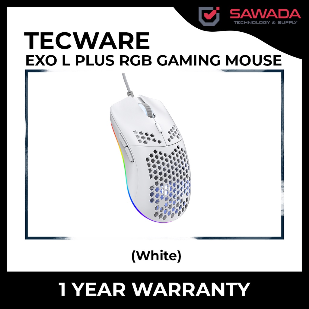 TECWARE EXO L PLUS RGB GAMING MOUSE (White) | Shopee Malaysia