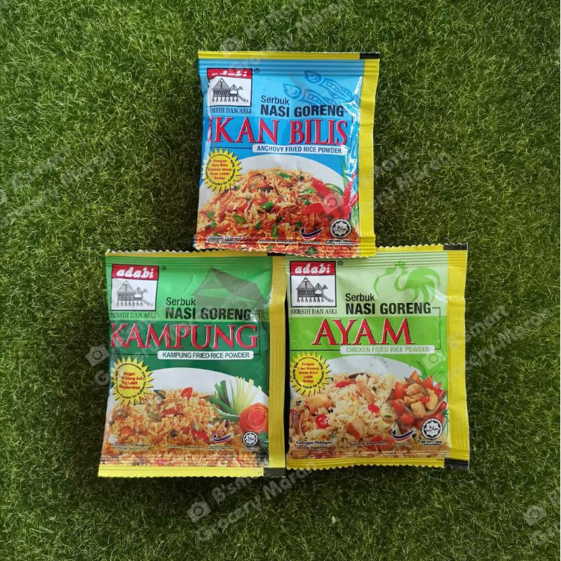 PELBAGAI JENIS SERBUK PERENCAH NASI GORENG ADABI 30g | Shopee Malaysia