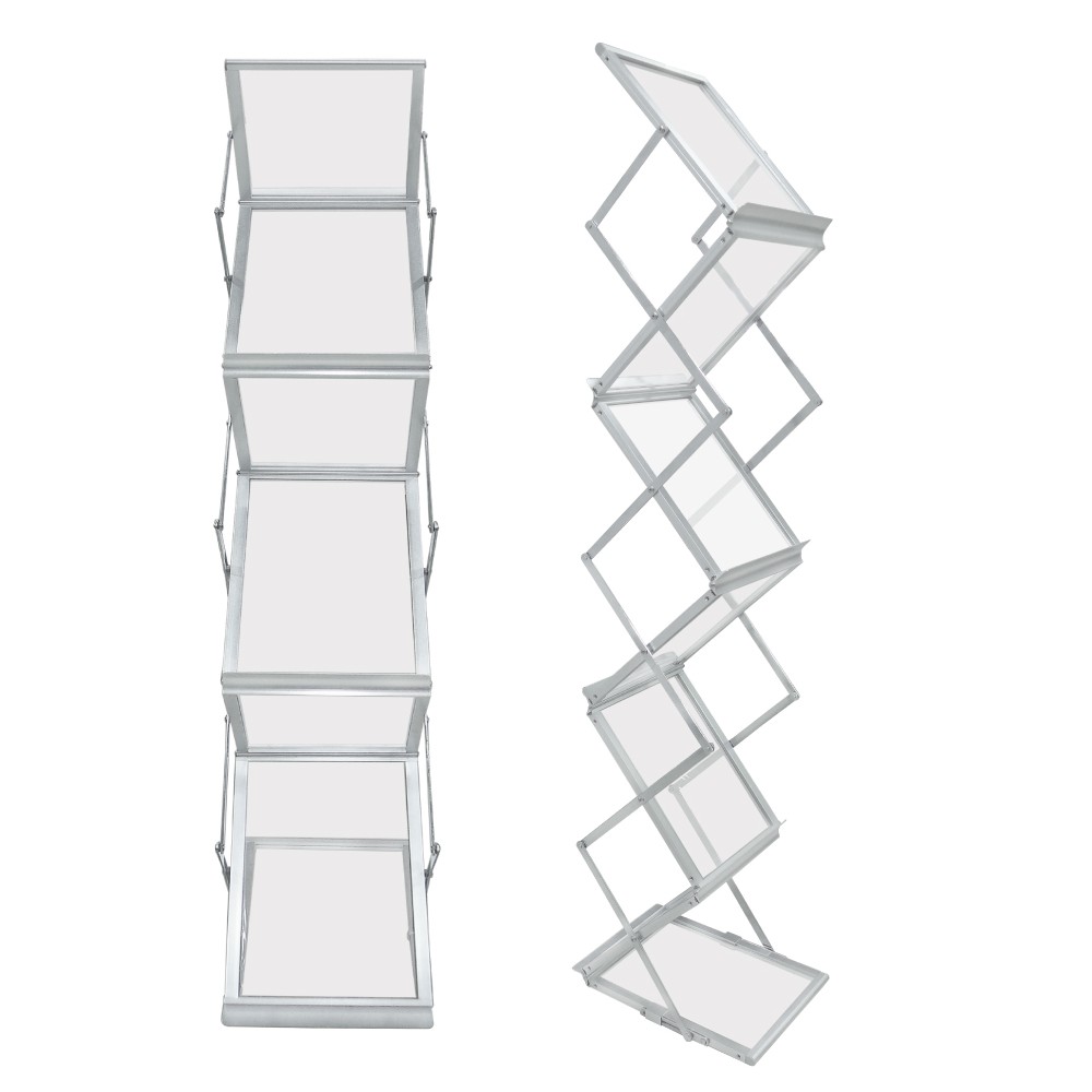 Foldable Brochures Leaflet, Magazine Stand with Front & Back ...