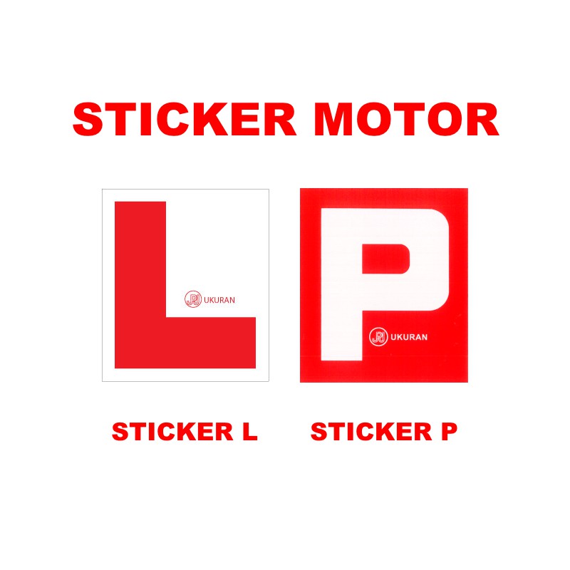 Sticker L / P Ukuran JPJ For Motorcycle 1 Pair (2 PCS) | Shopee Malaysia