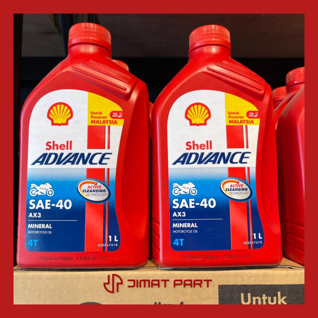 ♛minyak oil♛ minyak hitam engine oil 100% original shell advance 4t ax3 ...
