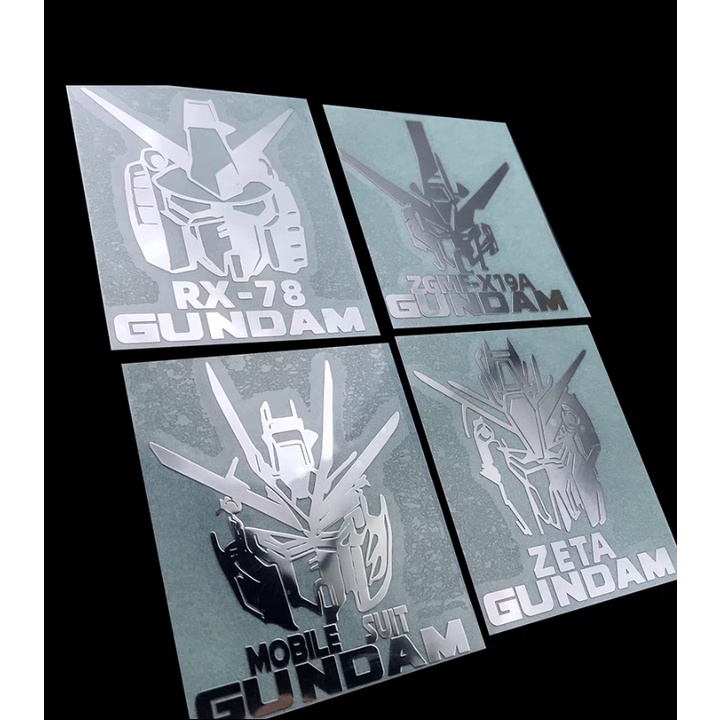 Gundam Head Metal Sticker Suitable For Decoration (Handphone, Laptop ...