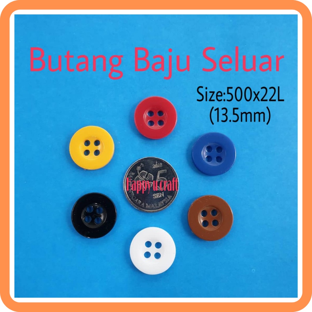 (20pcs/pkt) Model 500x22L Trouser / Uniform Button / Butang Seluar ...