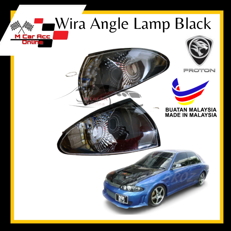 Proton Wira Front Angle Signal Lamp Crystal Black Lampu Sisi Tepi Hitam ...