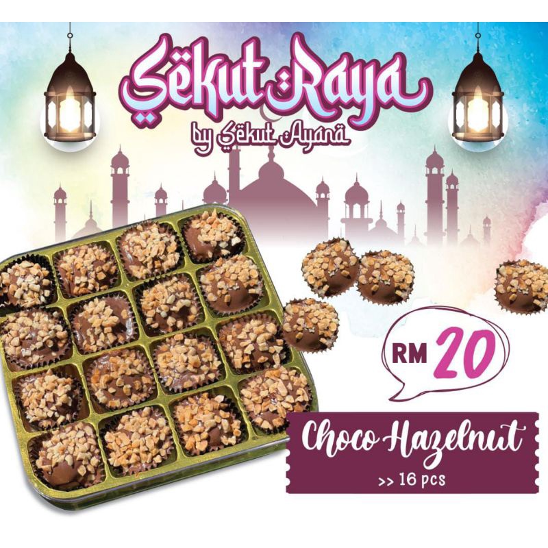 Choco Hazelnut by Sekut Ayana | Cookies Coklat Hazelnut | Biskut Coklat ...