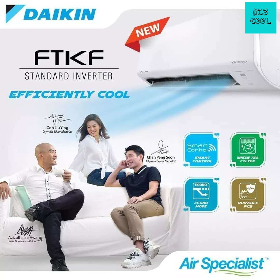 Daikin Inverter FTKF-LF SMART CONTROL Wall Mounted R32 | Shopee Malaysia