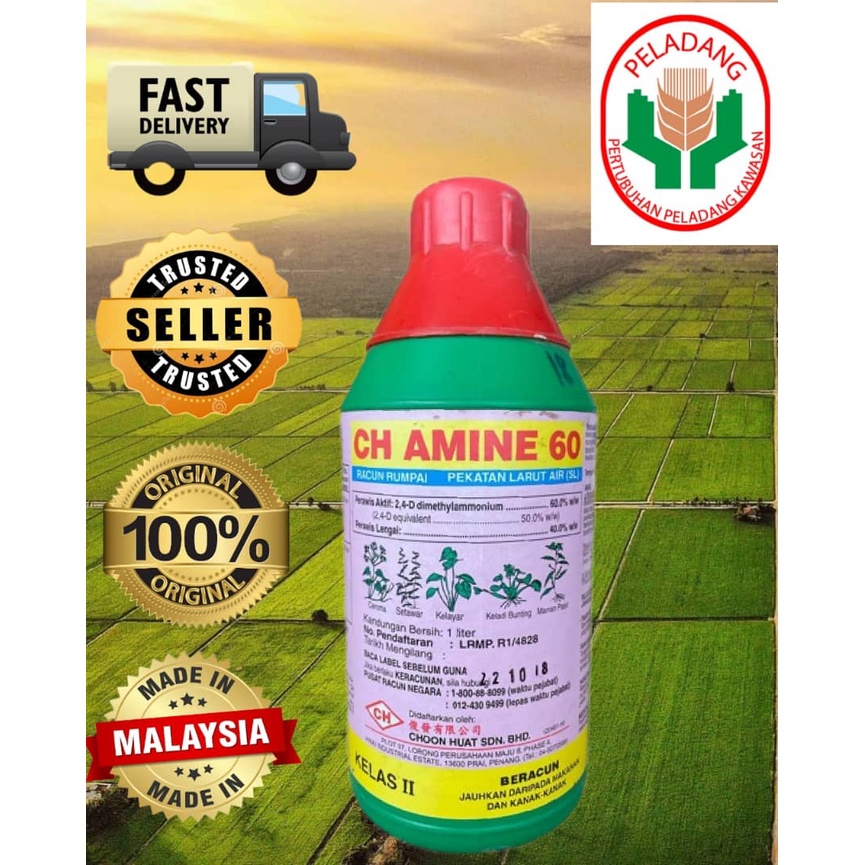 RACUN RUMPAI/RACUN RUMPUT/2,4D DIMETHYLAMMONIUM/CH AMINE 60 (1 LITER ...