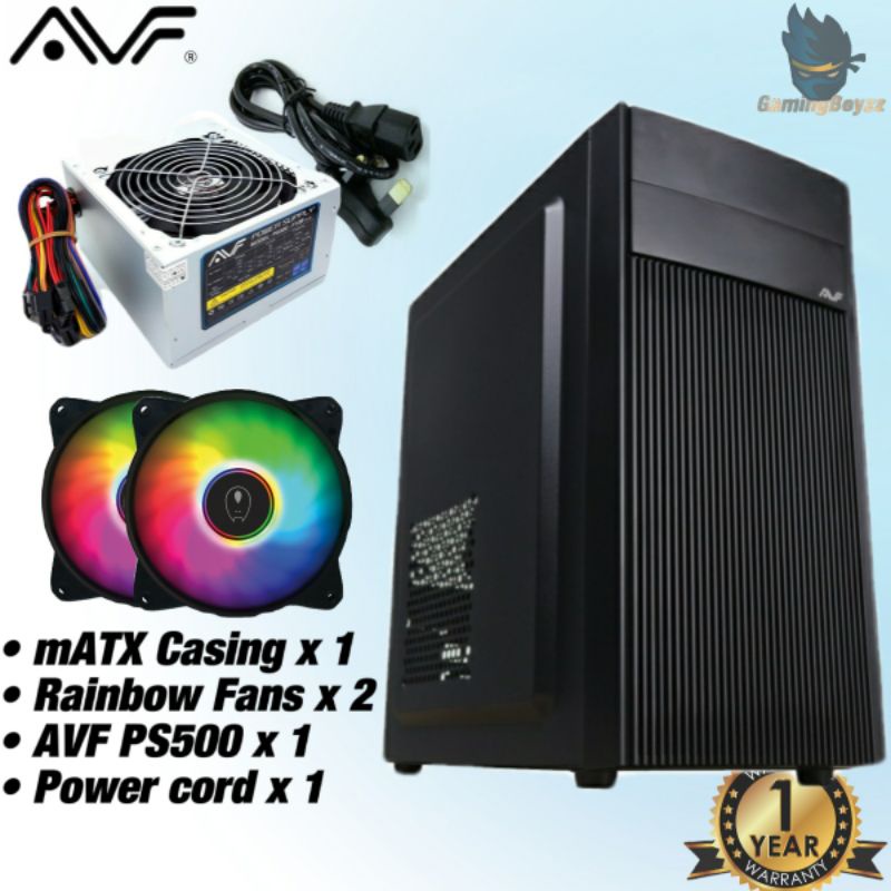 AVF MX1000 micro ATX PC case casing with USB 3.0 High Speed Port & LED ...