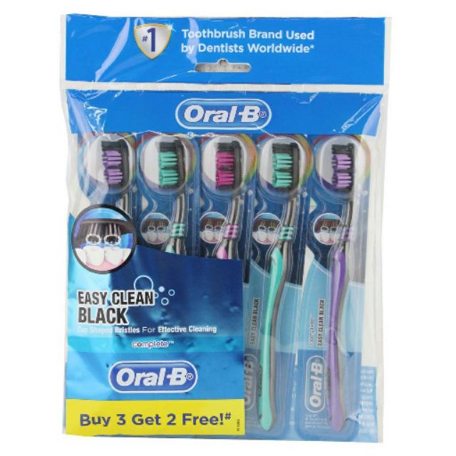 Oral B Complete Easy Clean Black Soft Toothbrush Buy 3 Get 2 Free READY ...