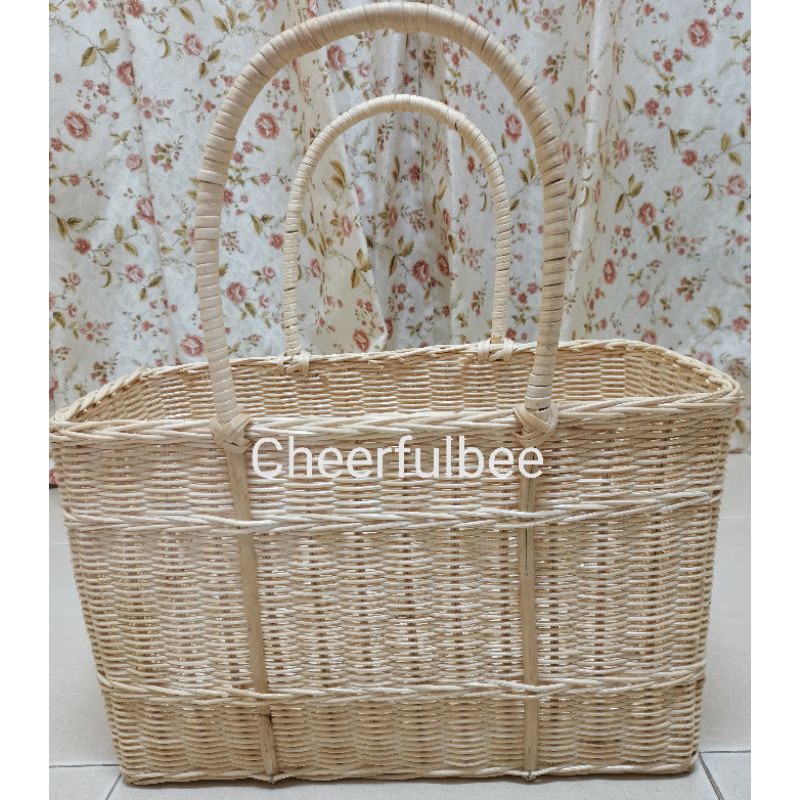 [Cheerfulbee] Extra Large Handmade Rectangle Rattan basket Picnic ...