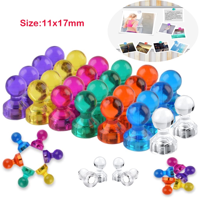 14pcs 11x17mm Push pin Office thumbtack Strong Neodymium Magnets Cones ...