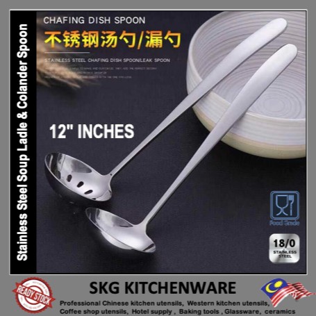 8CM*5MM STAINLESS STEEL STEAMBOAT SOUP LADLE / HOLE LADLE | Shopee Malaysia