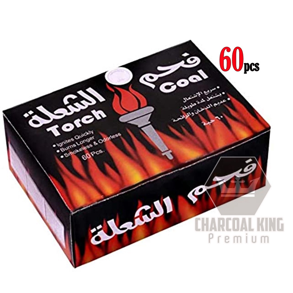 Torch Coal 60pcs opp Bakhoor Charcoal Box Silver | Shopee Malaysia
