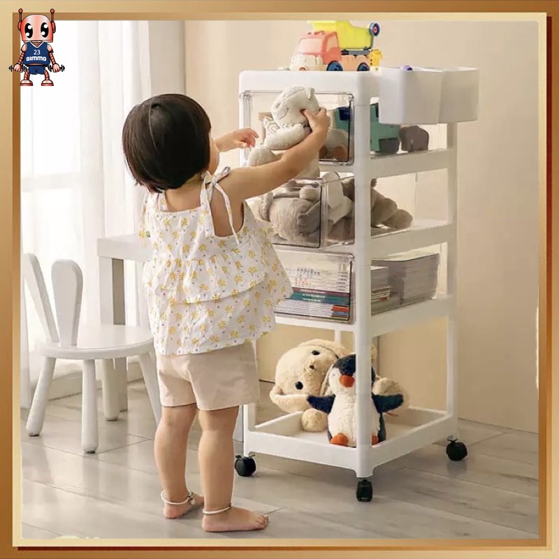 Gimmo Portable Baby Storage Trolley 3 Layer and 4 Layer Trolley Rack ...