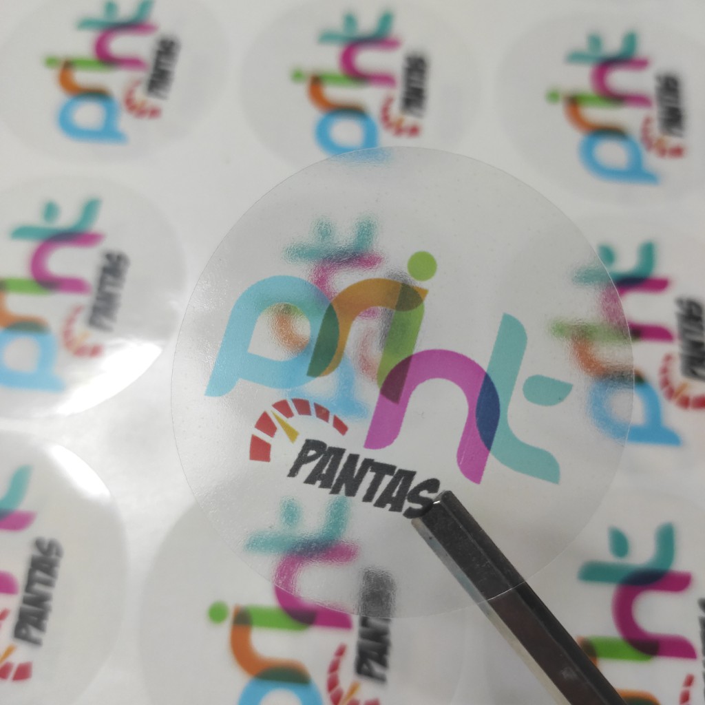 100pcs Transparent Sticker Label Produk Custom Murah Siap 24 Jam (Kalis ...