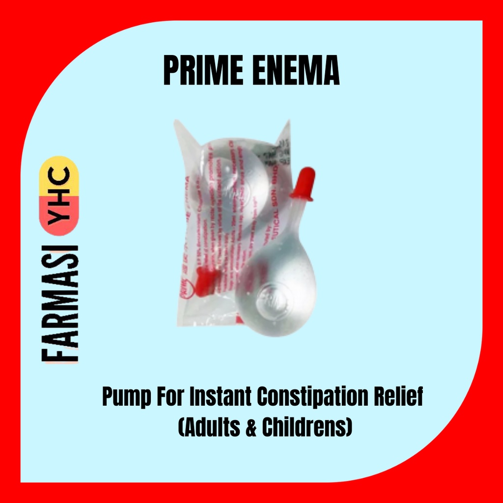 PRIME ENEMA Pump For Instant Constipation Relief (Adults & Childrens ...