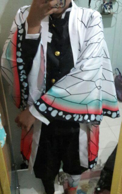 Kimetsu no Yaiba Shinobu Kocho Cosplay Demon Slayer Bug Pillar Cape ...