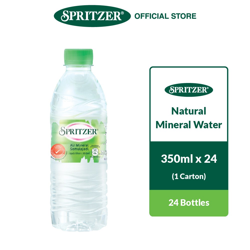 Spritzer Natural Mineral Water (350ML X 24) | New PGMall