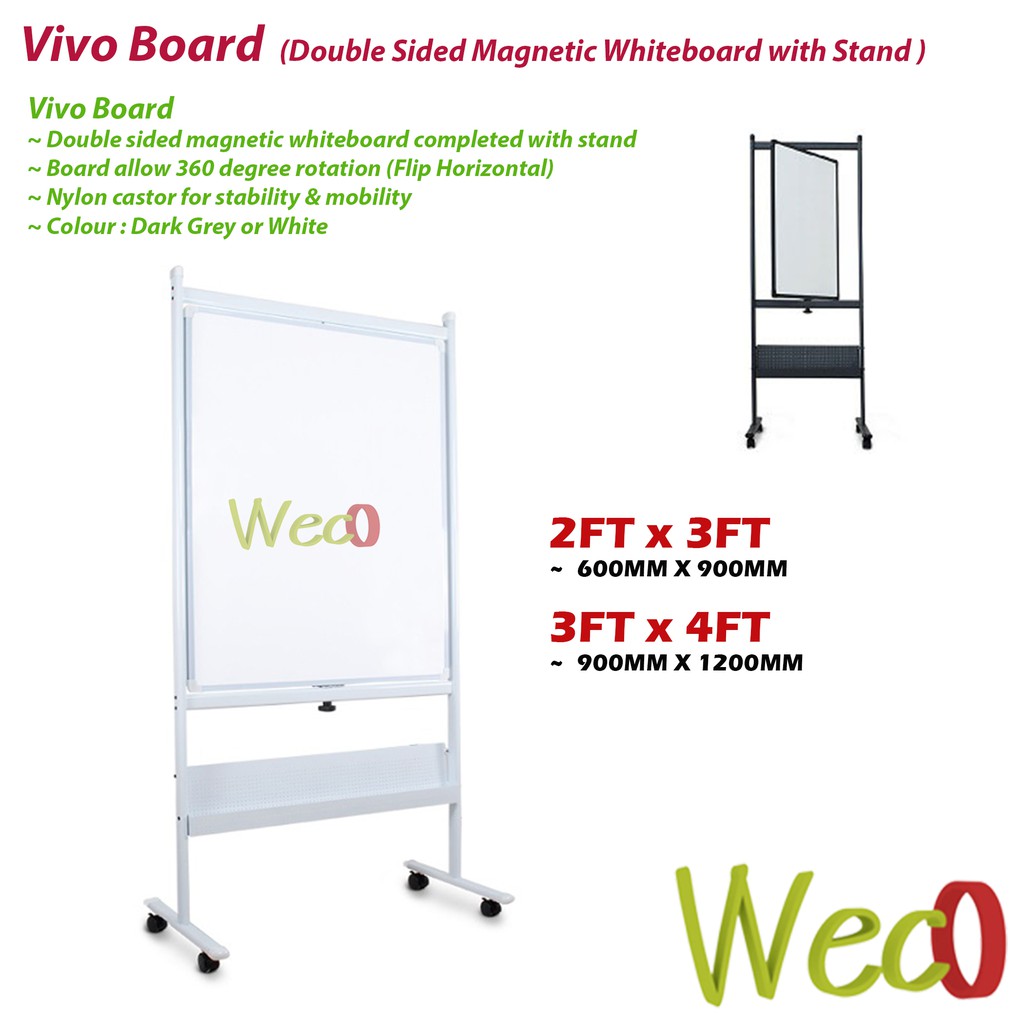 Vertical Double sided magnetic Whiteboard Viva Board | Shopee Malaysia
